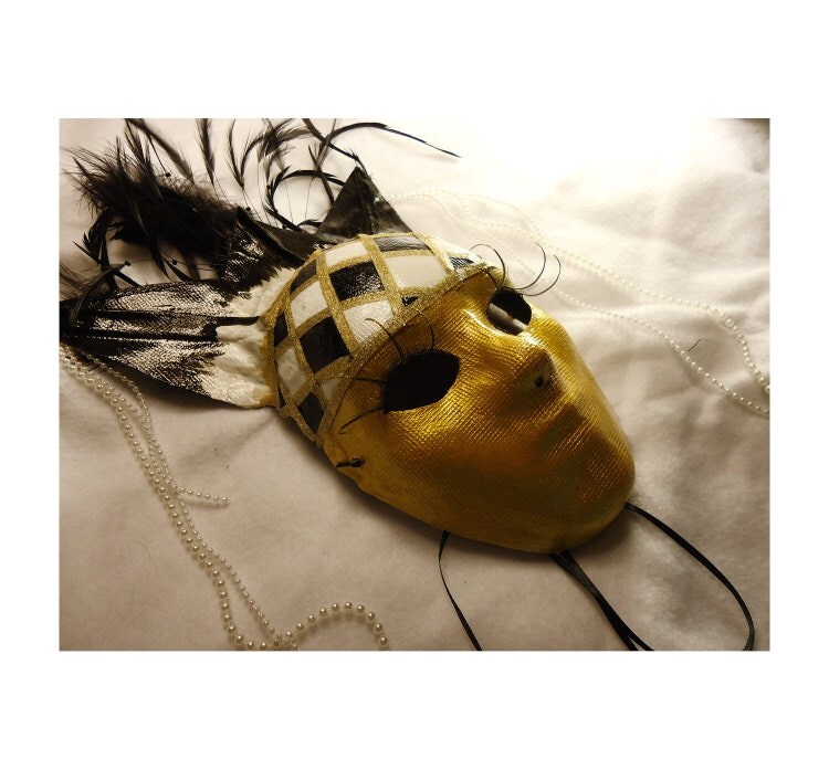 Masquerade Mask OOAK Harlequin Halloween by MysticRealmsArtist