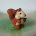 miniature animal 1.2 inch tall mini crochet squirrel and