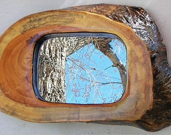 Log mirror | Etsy