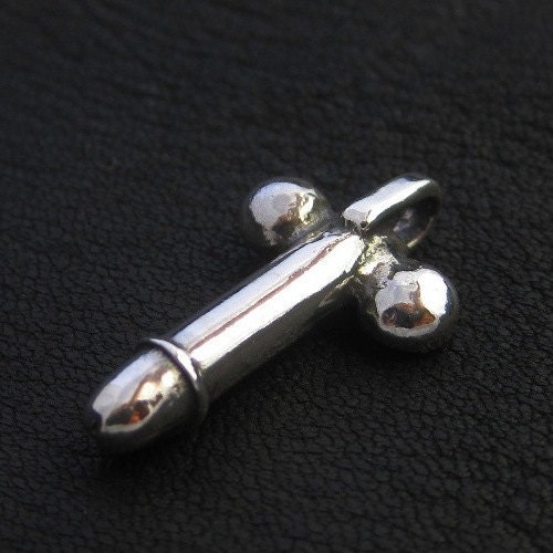 Silver phallic pendant from Ancient Rome