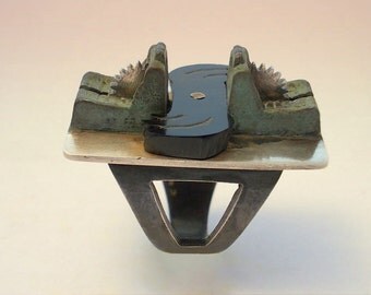 Nuclear Power Energy RING. One Off. by MOSHIKOART