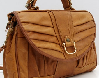 Popular items for camel leather bag on Etsy