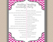 Items similar to PRINTABLE Chevron Wedding Program - Customizable - Chevron Collection on Etsy