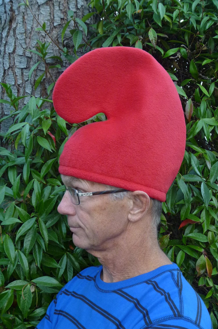 RED GNOME HAT Fleece Adult and Child size by BlueVapor on Etsy