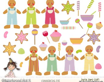 Gingerbread clipart | Etsy