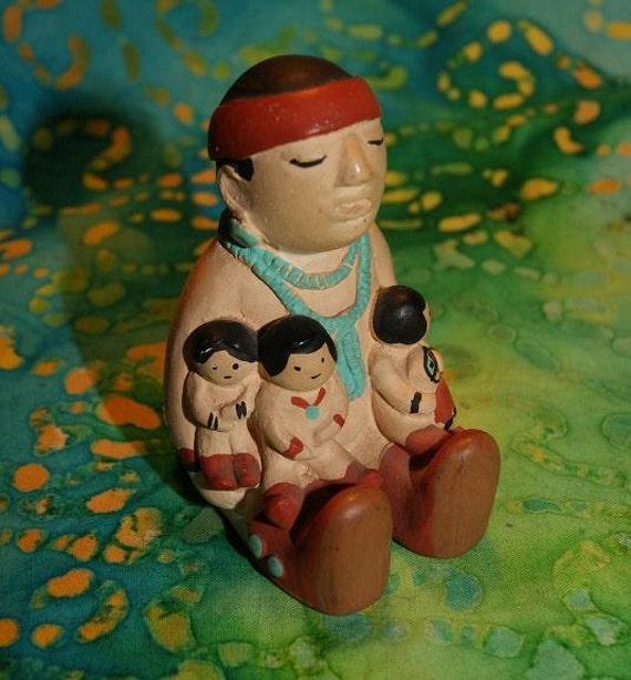 Rare HOPI STORYTELLER POTTERY by Teissedre c1986 Worth 240