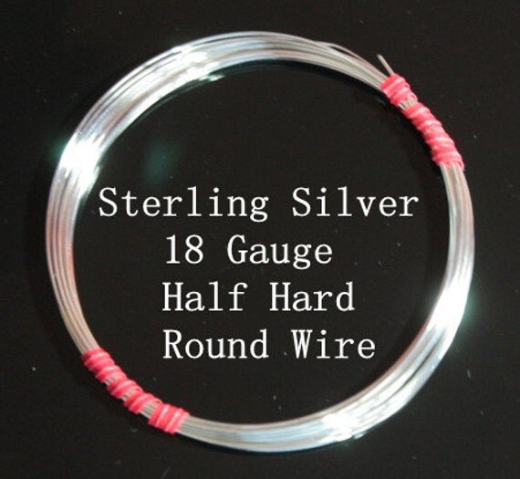 18 g ga Gauge Sterling Silver Wire Round Half Hard sold