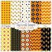 Candy Corn Clip Art Owl Digital Papers Black Orange Yellow