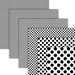 Black Digital Paper Pack Black and White Polka Dots Printable