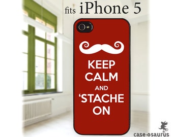 iPhone 6 or iPhone 5/5s Case - Keep Calm and 'Stache On, Samsung Galaxy ...