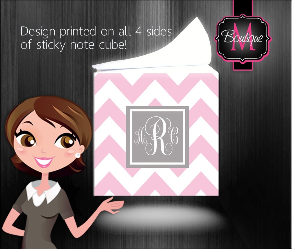 Custom Sticky-Notes personalized sticky notes by BoutiqueMonogram