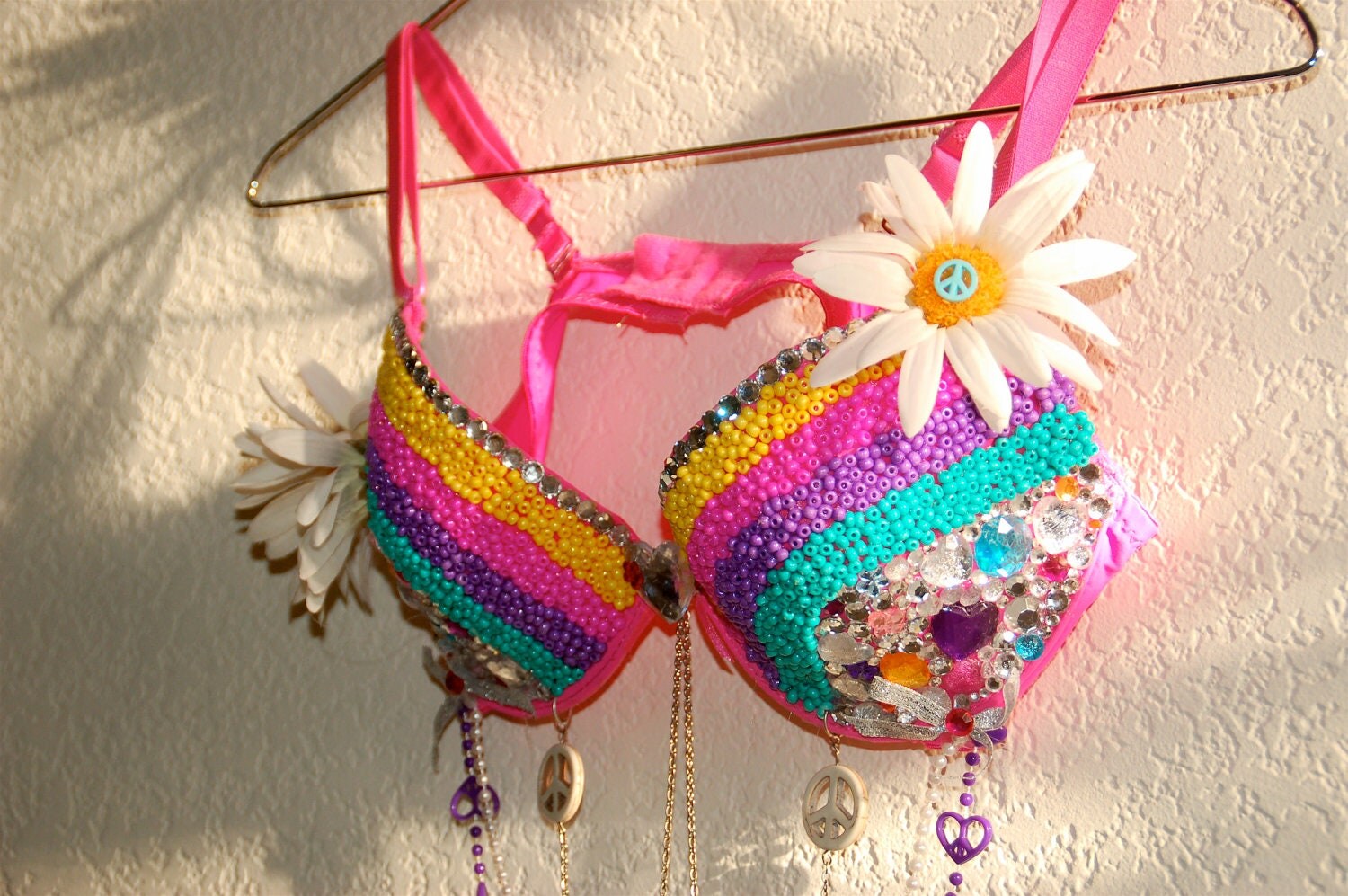 Hippie Chick Rave Bra Hippie Costume