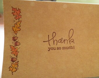 Fall thank you card | Etsy