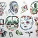 Grim Reapers: Traditional Tattoo Flash Sheet by DerekBWard on Etsy