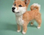 Items similar to Needle Felted Fiber Sculpture of Your Shiba Inu or ...