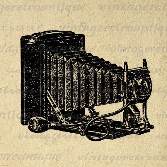 Printable Image Old Fashioned Camera by VintageRetroAntique