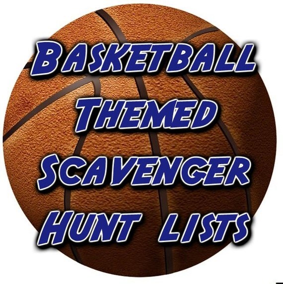 Basketball Themed Scavenger Hunt List Collection