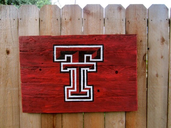 Texas Tech University Rustic Sign by TheSignsOfEveryTime on Etsy