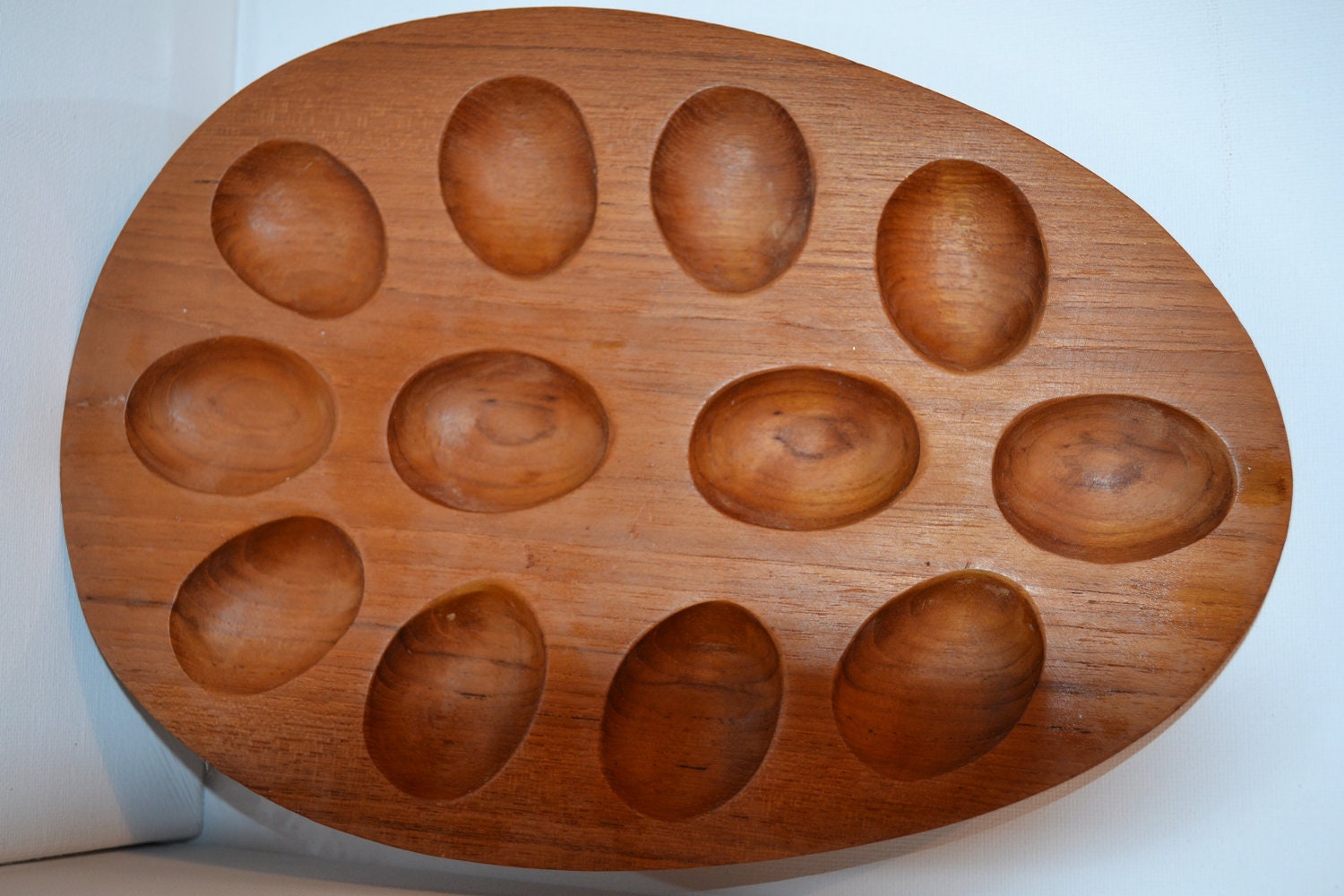 Deviled Egg Tray Wooden Perfect For Parties Vintage Egg