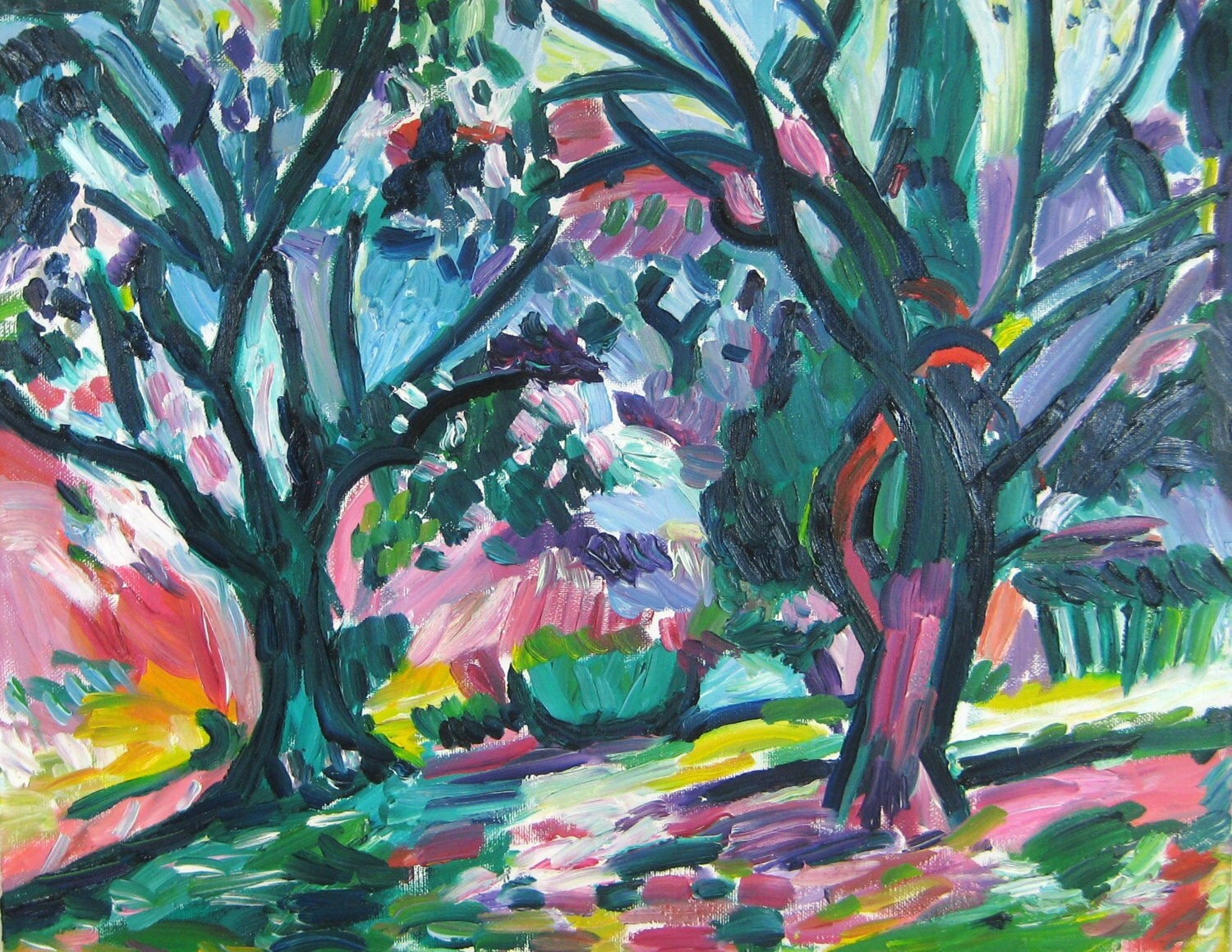After Matisse's Landscape at Collioure Olive Trees