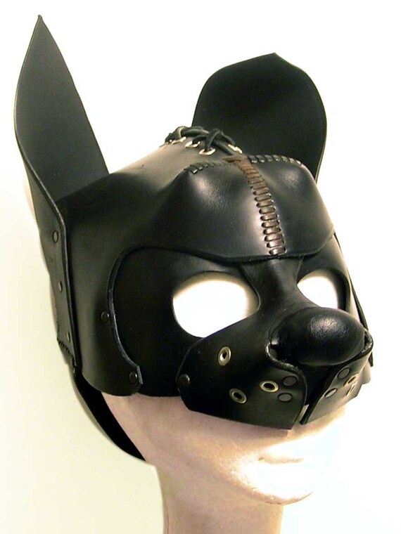 Handcrafted Leather Pup Mask. by IManStudios on Etsy