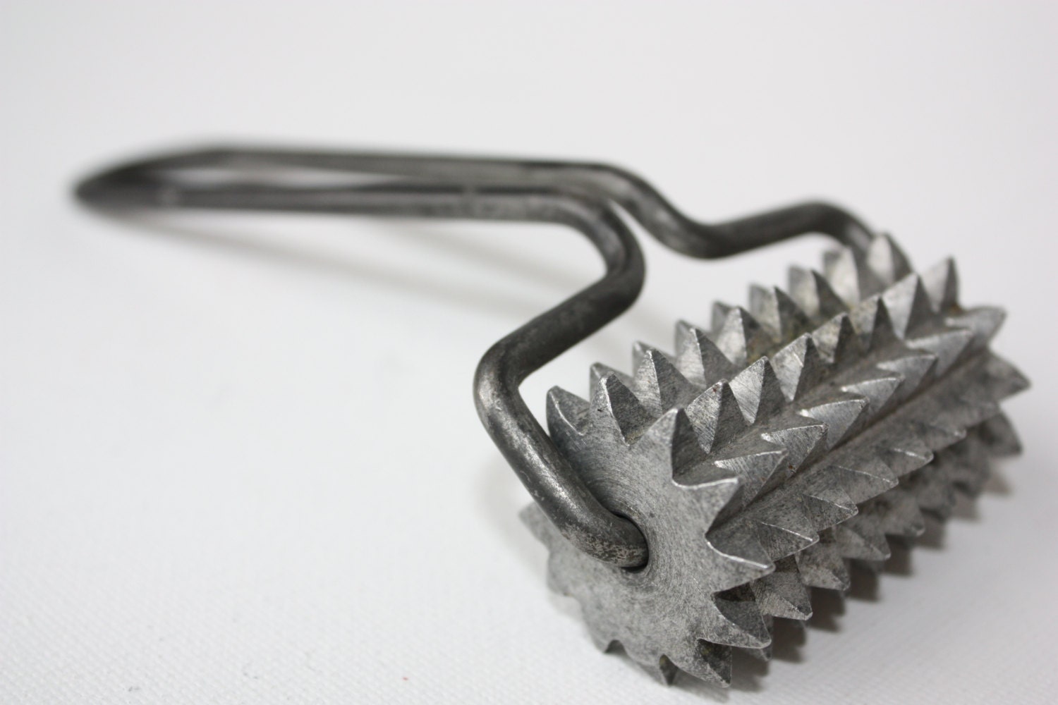 Vintage Old Fashion All Metal Rotary Meat Tenderizer Pastry