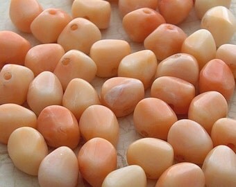 Salmon coral beads | Etsy