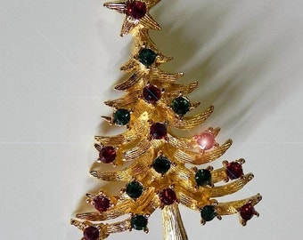 Popular items for christmas tree brooch on Etsy