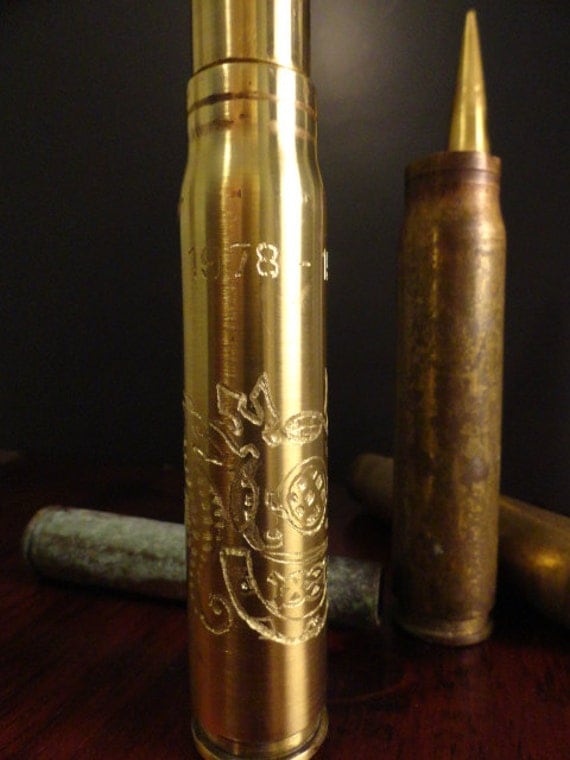 Trench Art Custom Bullet Engraved by ForegoneConclusions on Etsy
