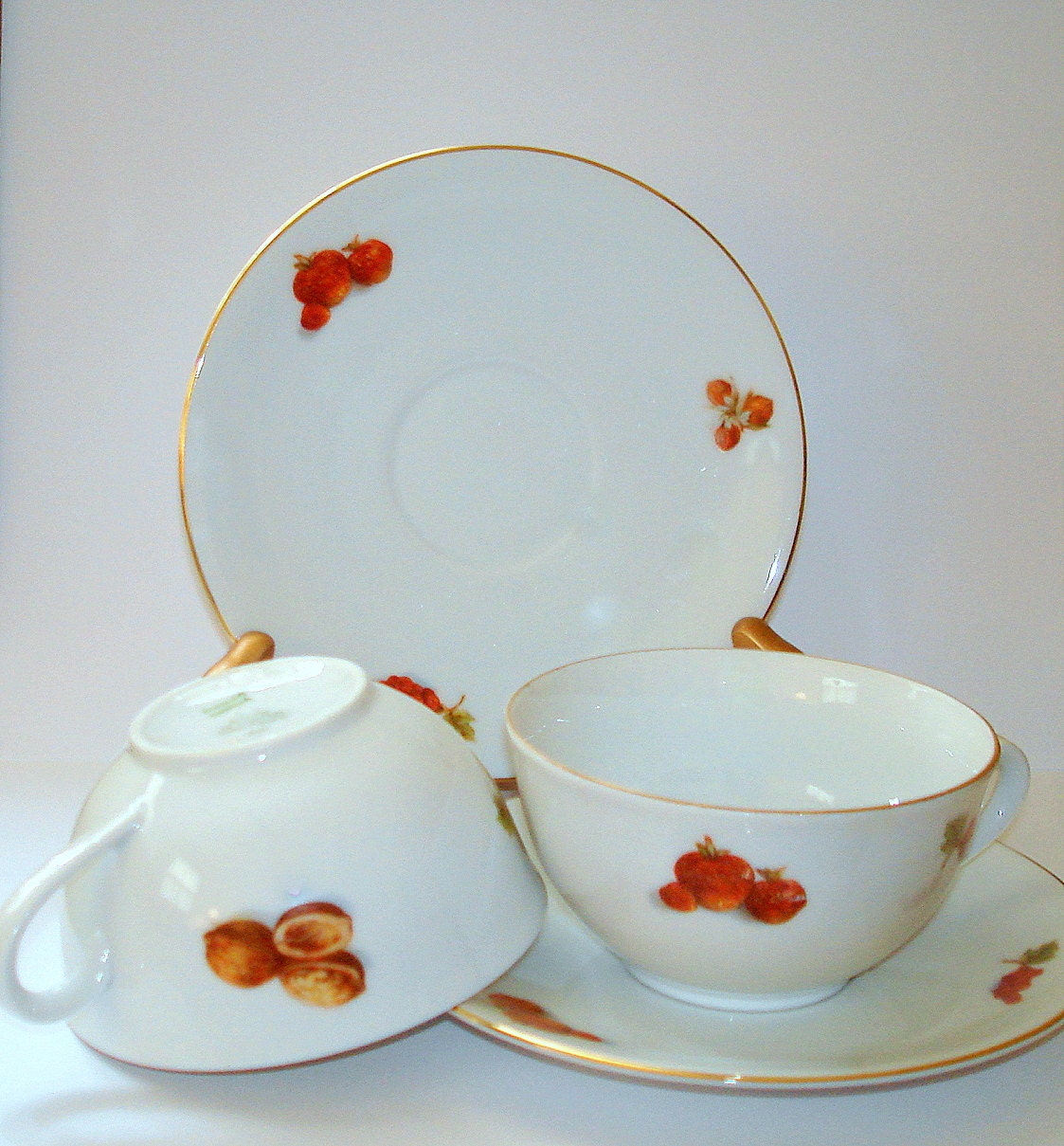 Bavarian Cups & Saucers Seltmann Weiden, W. Germany Fruit and Nut ... Bavarian Cups & Saucers Seltmann Weiden, W. Germany Fruit and Nut ...
