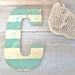 Wall Letter C Beach House Shabby Aqua Beach Cottage HOUSE