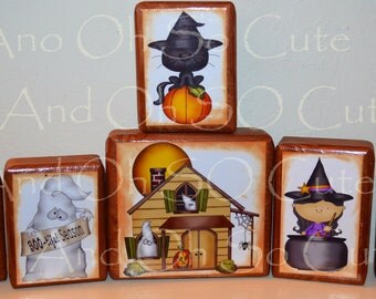 Popular items for halloween blocks on Etsy