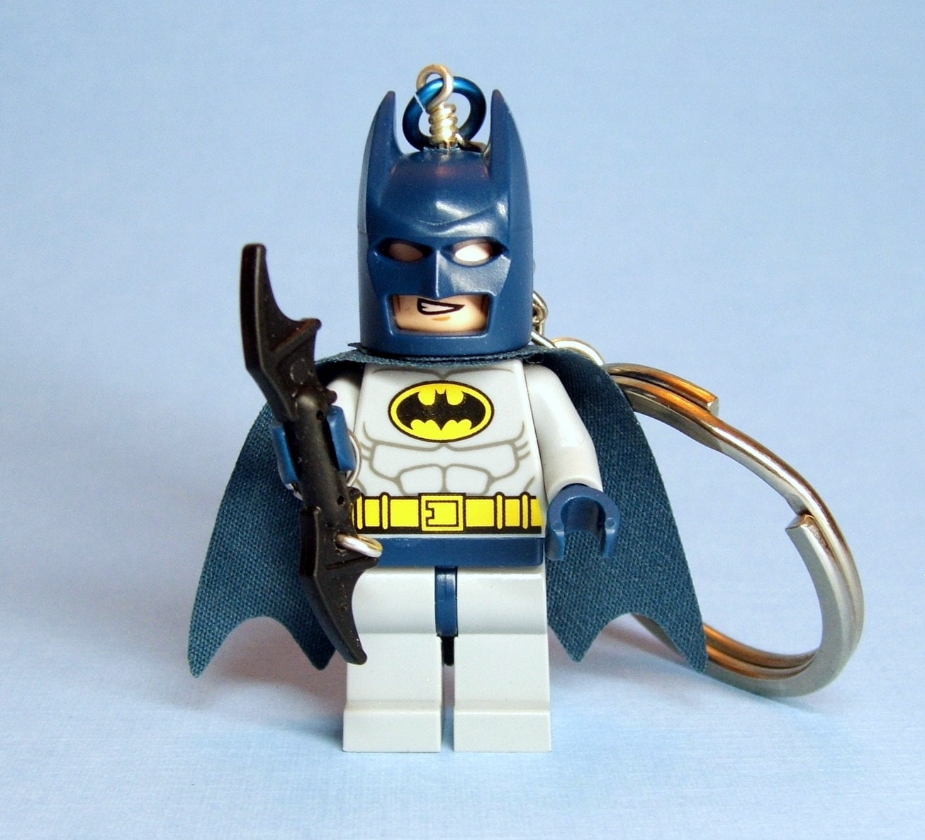 Classic Batman Keychain made from NEW Superhero LEGO r