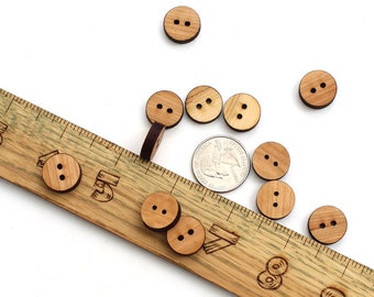 Natural wood buttons | Etsy