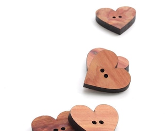 Natural wood buttons | Etsy