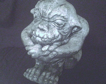 Gargoyle Statue Dwarf Long Tongue Gothic Medieval Renaissance