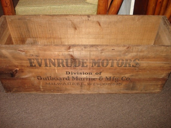 Vintage Outboard Motor Crate Evinrude Boat Motor Shipping