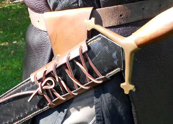 Leather Sword Frog by DarkAgeLeathers on Etsy