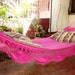 Fuchsia pink hammock Double Hammock hand-woven Natural Cotton