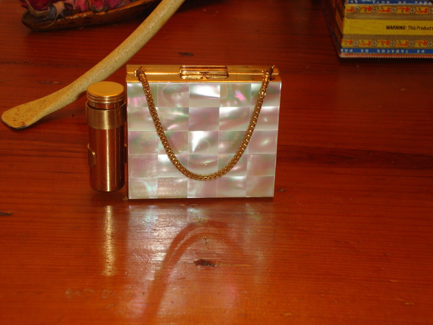 Lustrous Zell Fifth Avenue BRASS & MOTHER of PEARL Multi-Level, Demi ...