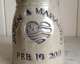 Personalized Stoneware Anniversary Crock