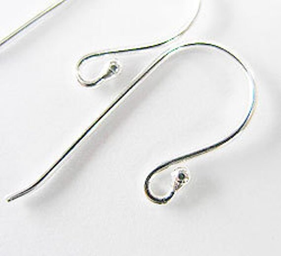 5 pairs of 925 Sterling Silver Ear Wires 10x23 mm. 20 AWG.