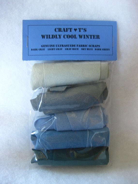 Ultrasuede Wildly Cool Winter Scrap Package by 3crafties on Etsy