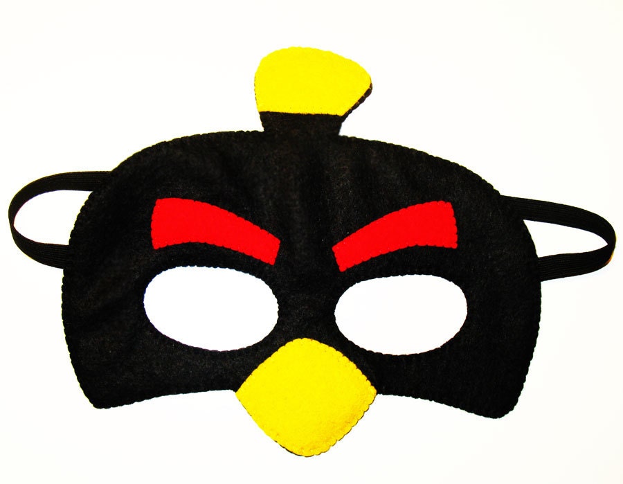 Angry Bird felt mask Black bird costume for kids teens