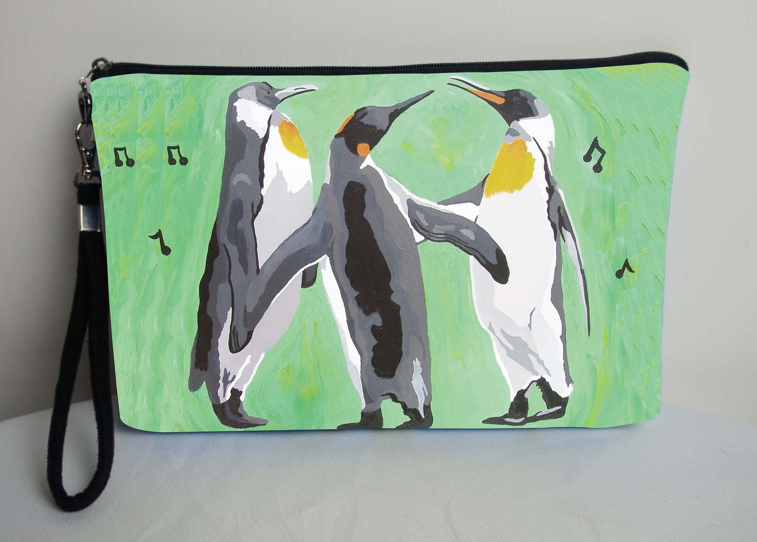 Penguins Pouch with detachable strap by Salvador Kitti From