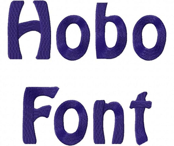 Hobo Machine Embroidery Font Monogram Alphabet 3 Sizes