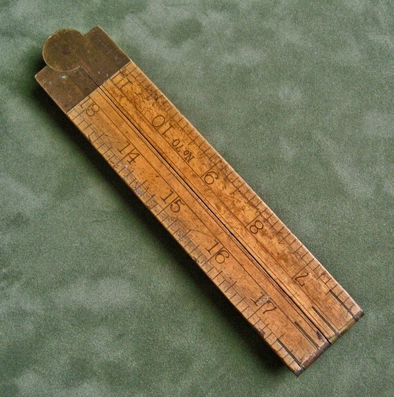 Antique Stanley Folding Ruler No 70 Two Foot Four Fold Antique Stanley Folding Ruler No 70 Two Foot Four Fold