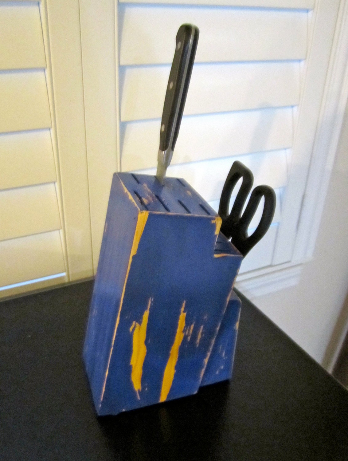 Upcycled Blue Knife block – Haute Juice