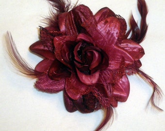 Popular items for wine colored flower on Etsy