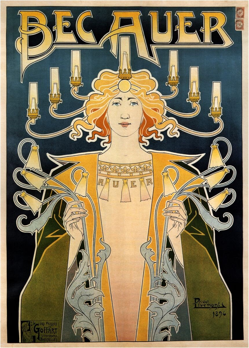 Art Nouveau poster Bec Auer by Henri Privat Livemont